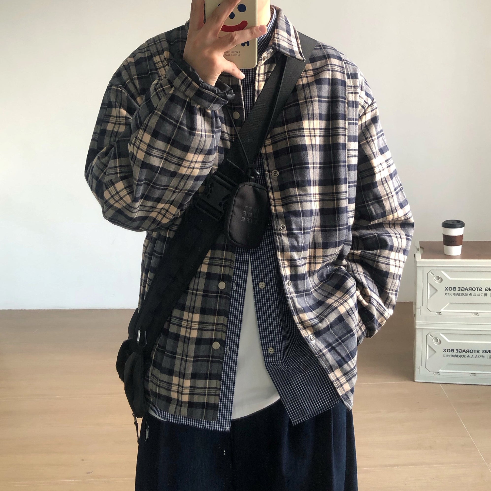 Loose Silhouette Check Shirt Jacket N0998 – NOSTALICA